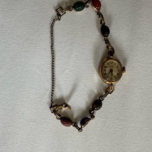 Timex | Accessories | Vintage Timex Womens Multicolor Scarab Watch ...